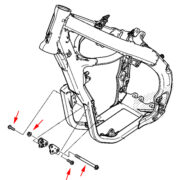 Titanium Front Motor Mount Bolts (2021-2025 Honda CRF 250/450 R/RWX/RX ...