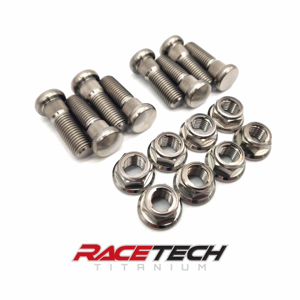 Titanium Wheel Studs and Nut Kit for JJ&A Drag Axle Hubs