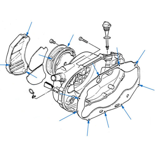 Yamaha Banshee Titanium (Stock) Crankcase Cover Bolt Kit