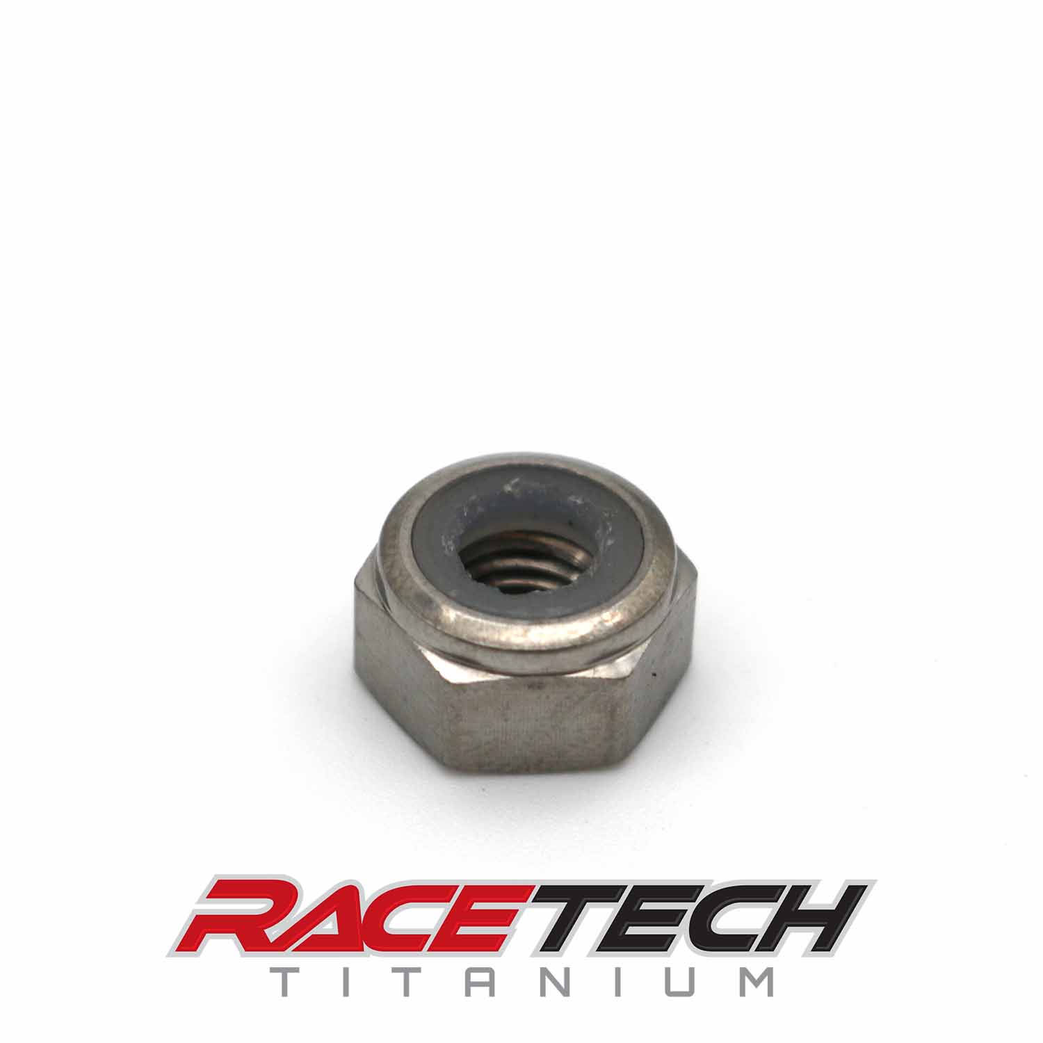 Titanium 1/4-28 Hex Head Nylock Locking Nut (Short) - RaceTech Titanium